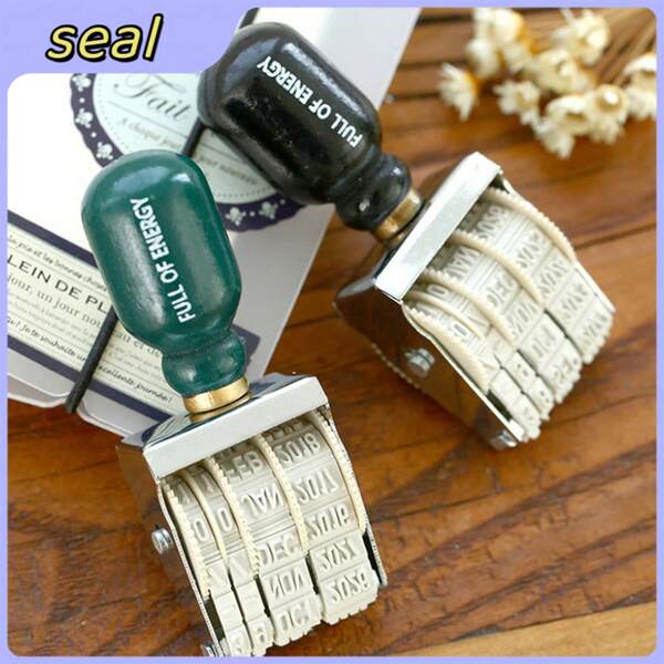 Diy Roller Stamp Tool With Vintage Date & Postage Stamp Design For ...