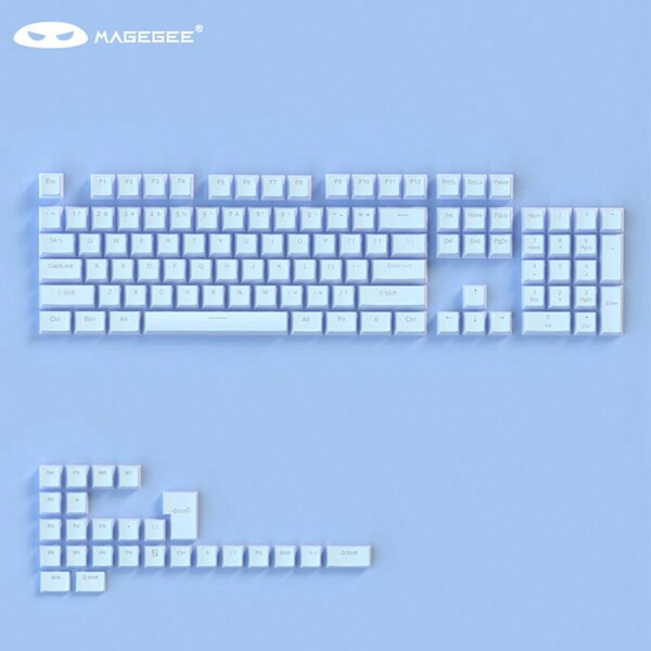 MageGee 130 Keys Blue Pudding Keycaps, PBT Keycaps Set Custom Keycap ...