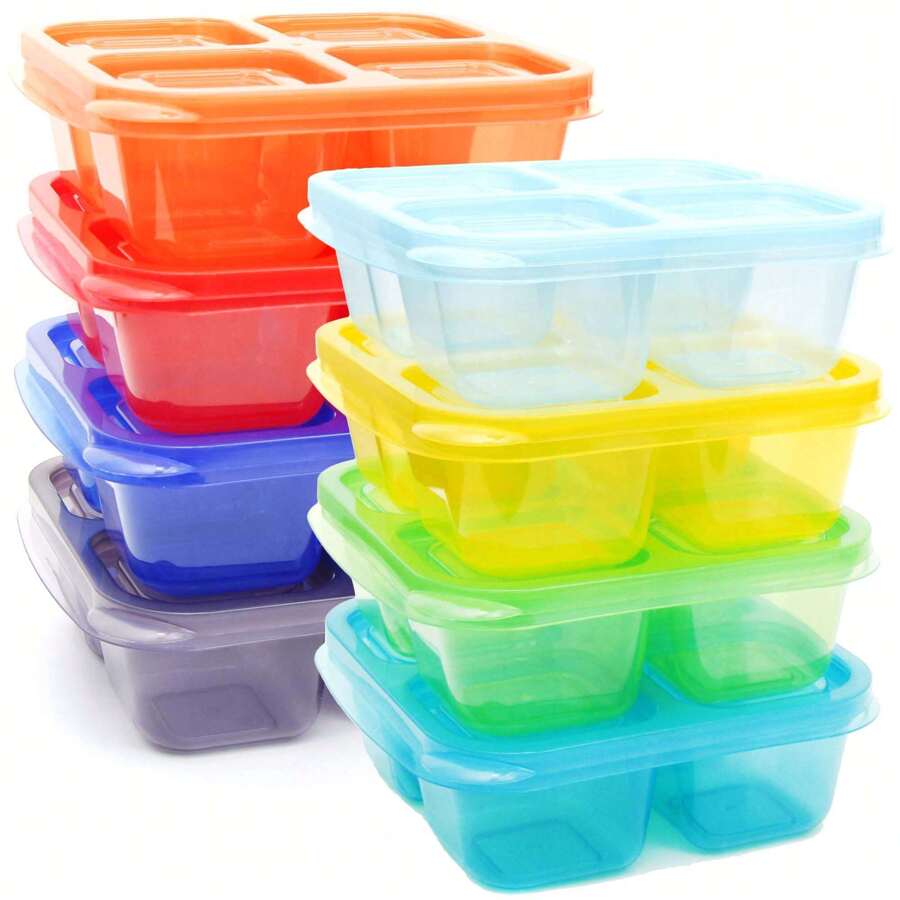Youngever 8 Pack Snack Box, Meal Prep Containers, Reusable Plastic ...