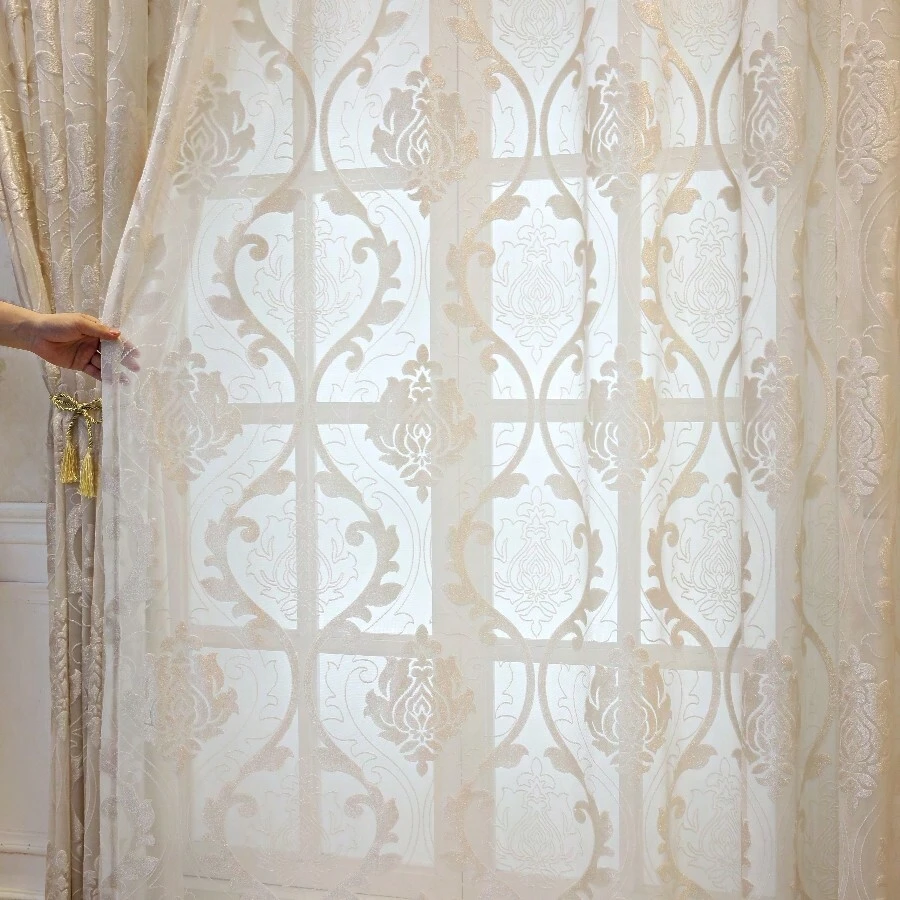 1pc Light Luxury European Style Modern Jacquard Embossed Three ...