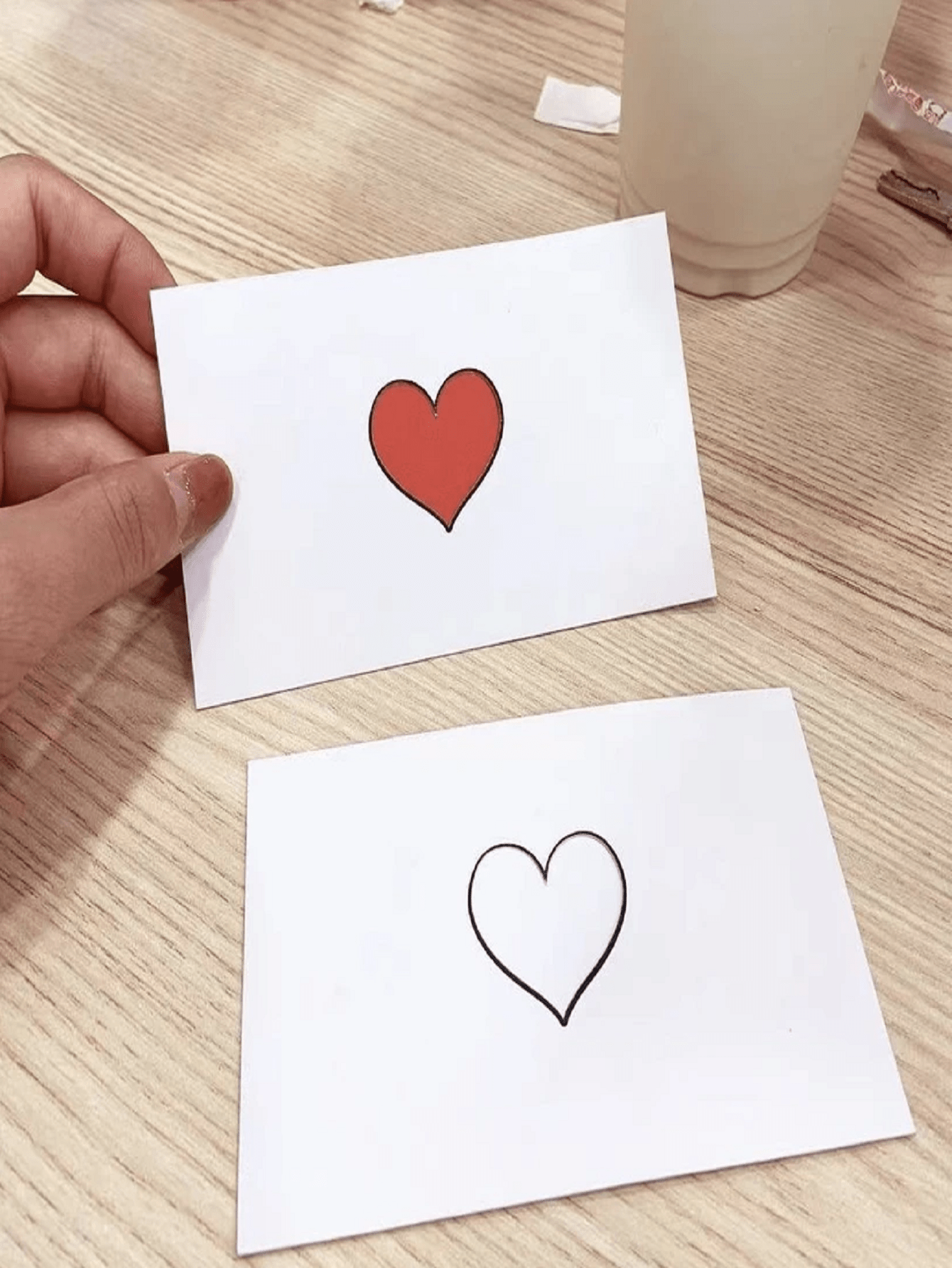 1 Set Finger Flicking Heart Shaped Color Changing Cards, 3pcs Randomly ...