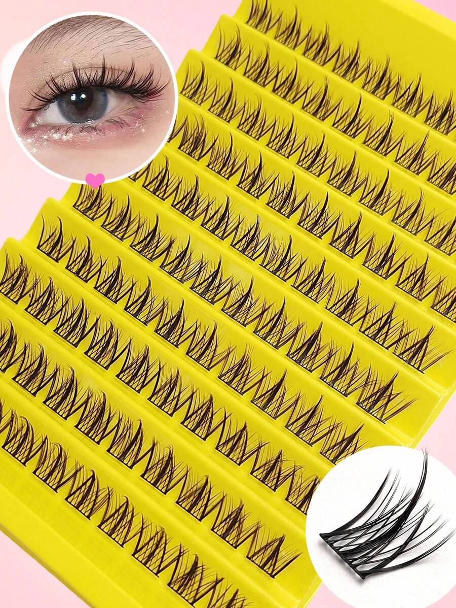 DIY Eyelash Extensions 100 Clusters Manga Lashes Volume Individual ...
