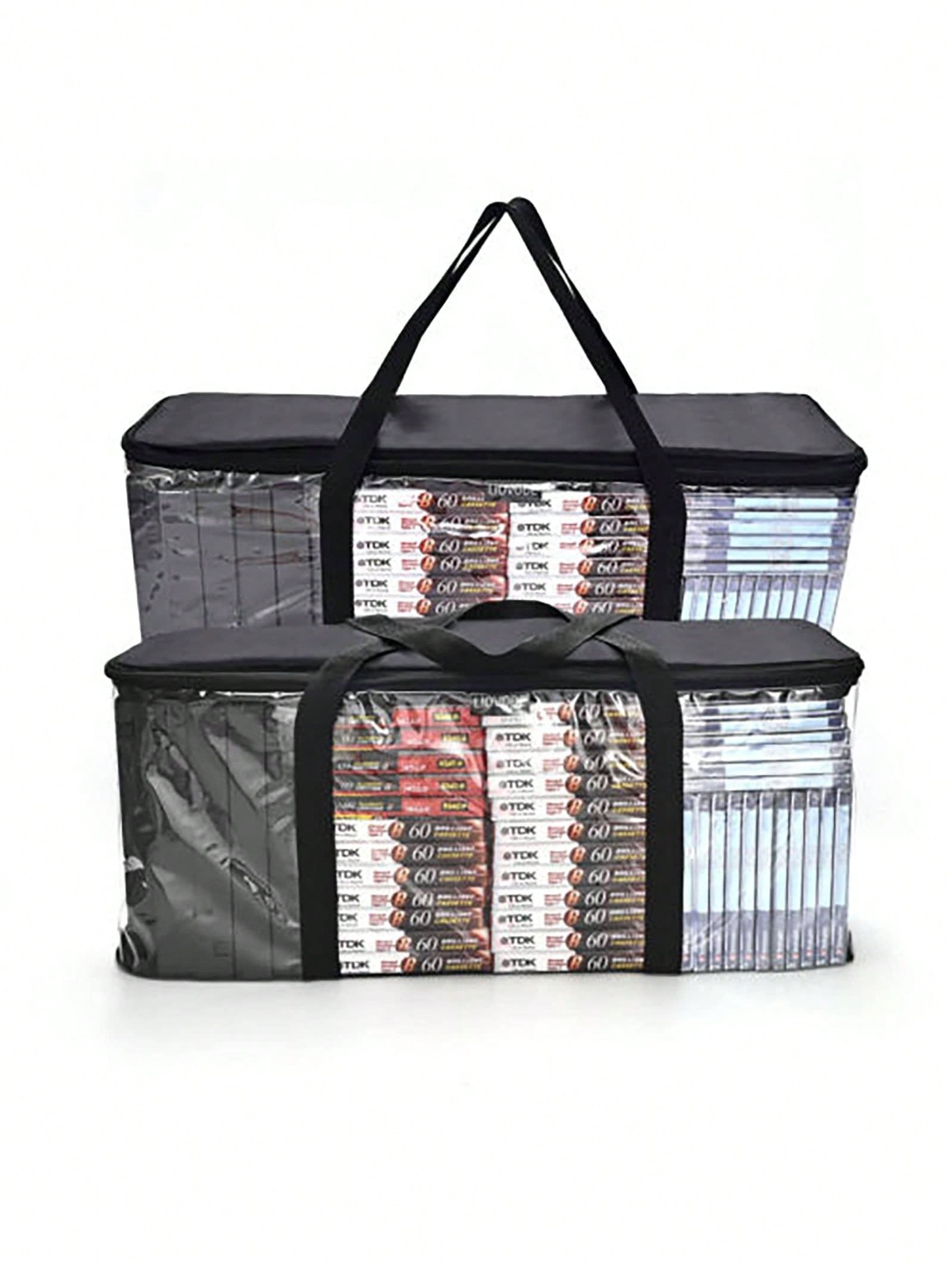 Cd Storage Bag (2 Packs) - Transparent Pvc Media Storage - Waterproof ...