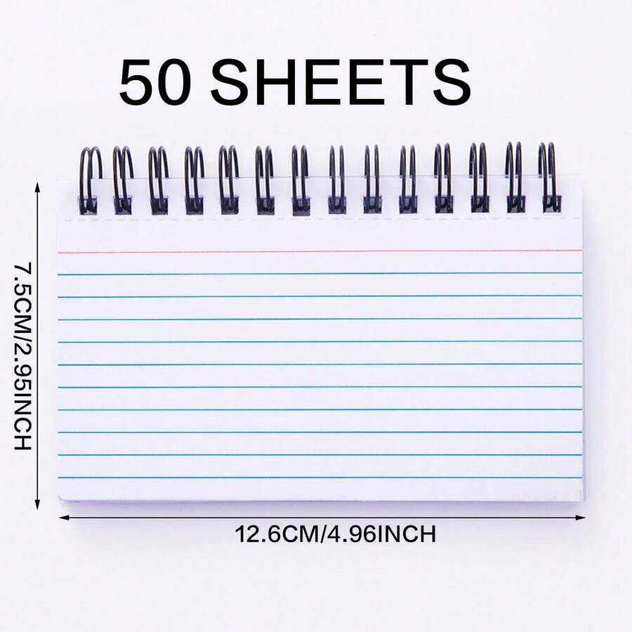 50 Sheets Random, Spiral Bound Lined Memo Pad, Suitable For Daily Note ...
