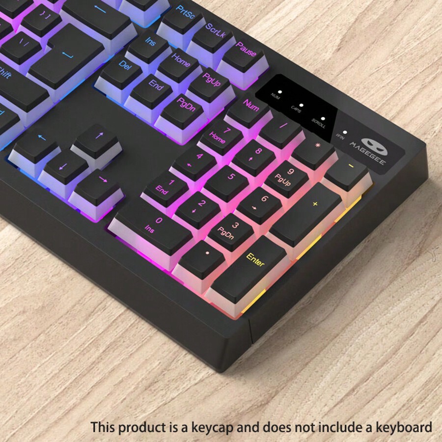 MageGee MageGee 130 Keys Black Pudding Keycaps, PBT Keycaps Set Custom ...