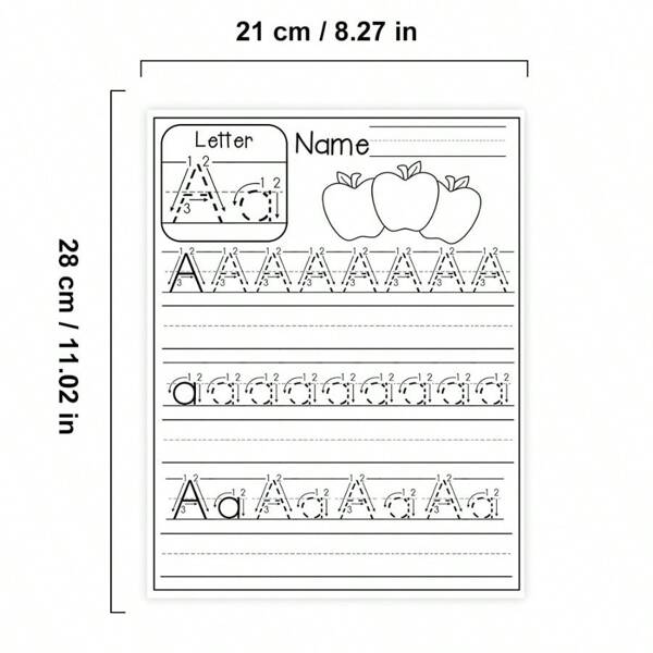 Alphabet Worksheets 26 Letters From-A-to-Z Practice Paper Preschool ...