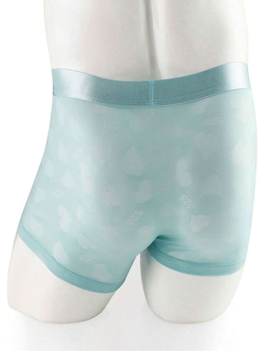 1pc Men's Boxer Briefs, Heart Shaped, Elephant Nose Design, Sexy See ...