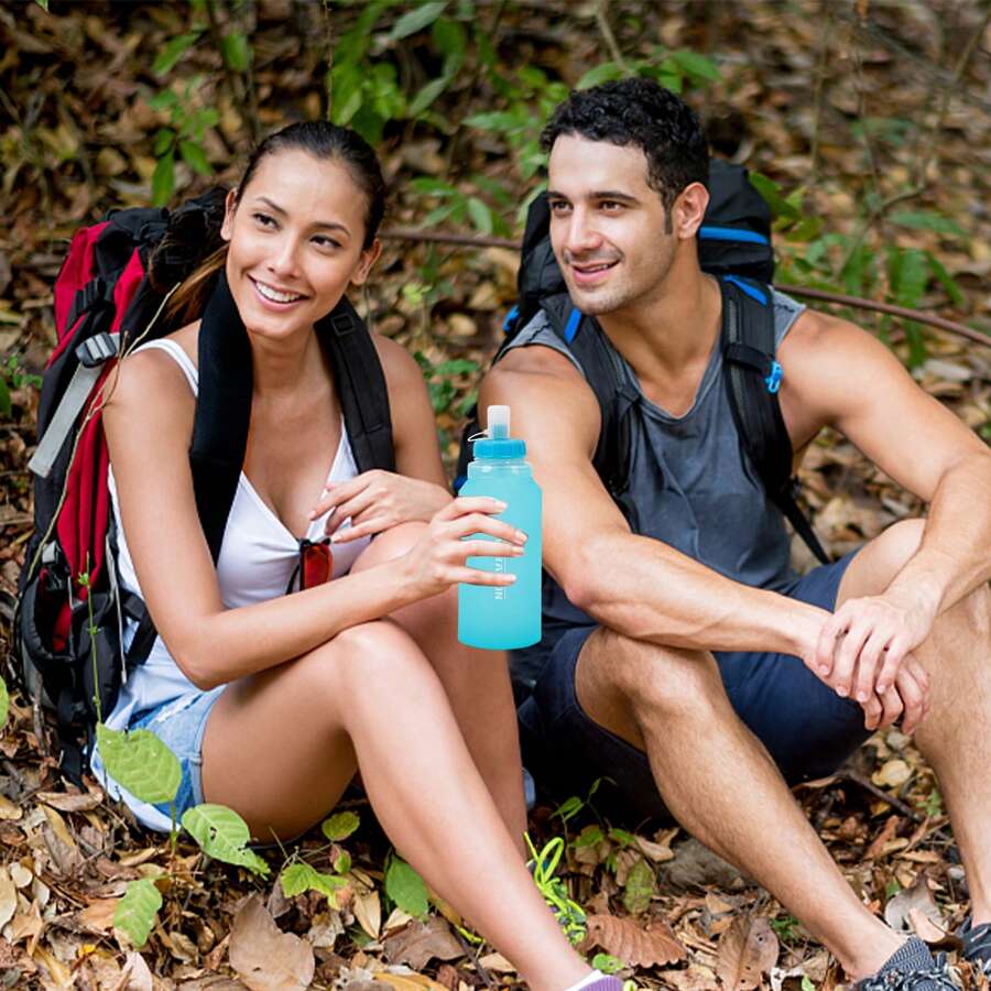 500ml Soft Flask Running Foldable Water Bottles TPU Hydration Flask ...