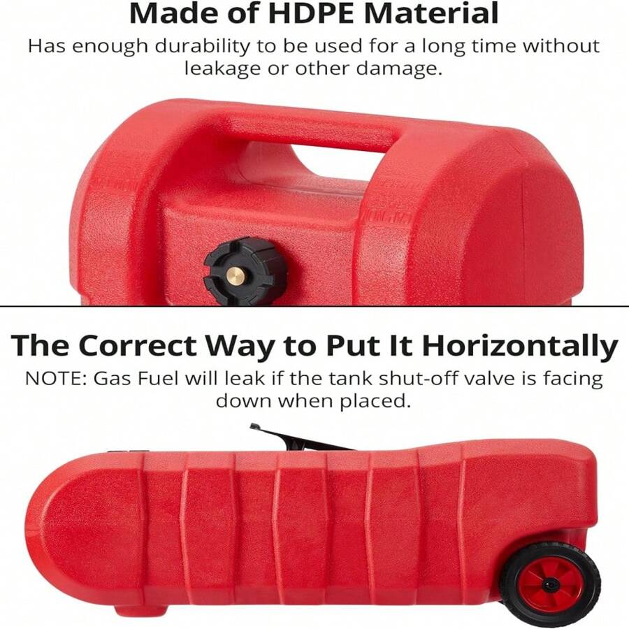 Extra Long Hose,15 Gallon Fuel Caddy Tank With Manual Transfer Nozzle ...