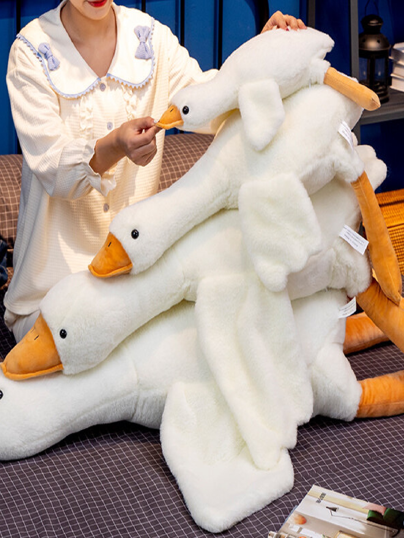 Goose Plush Stuffed Animal Cute Duck Plush Toy, Goose Plush Soft Swan ...