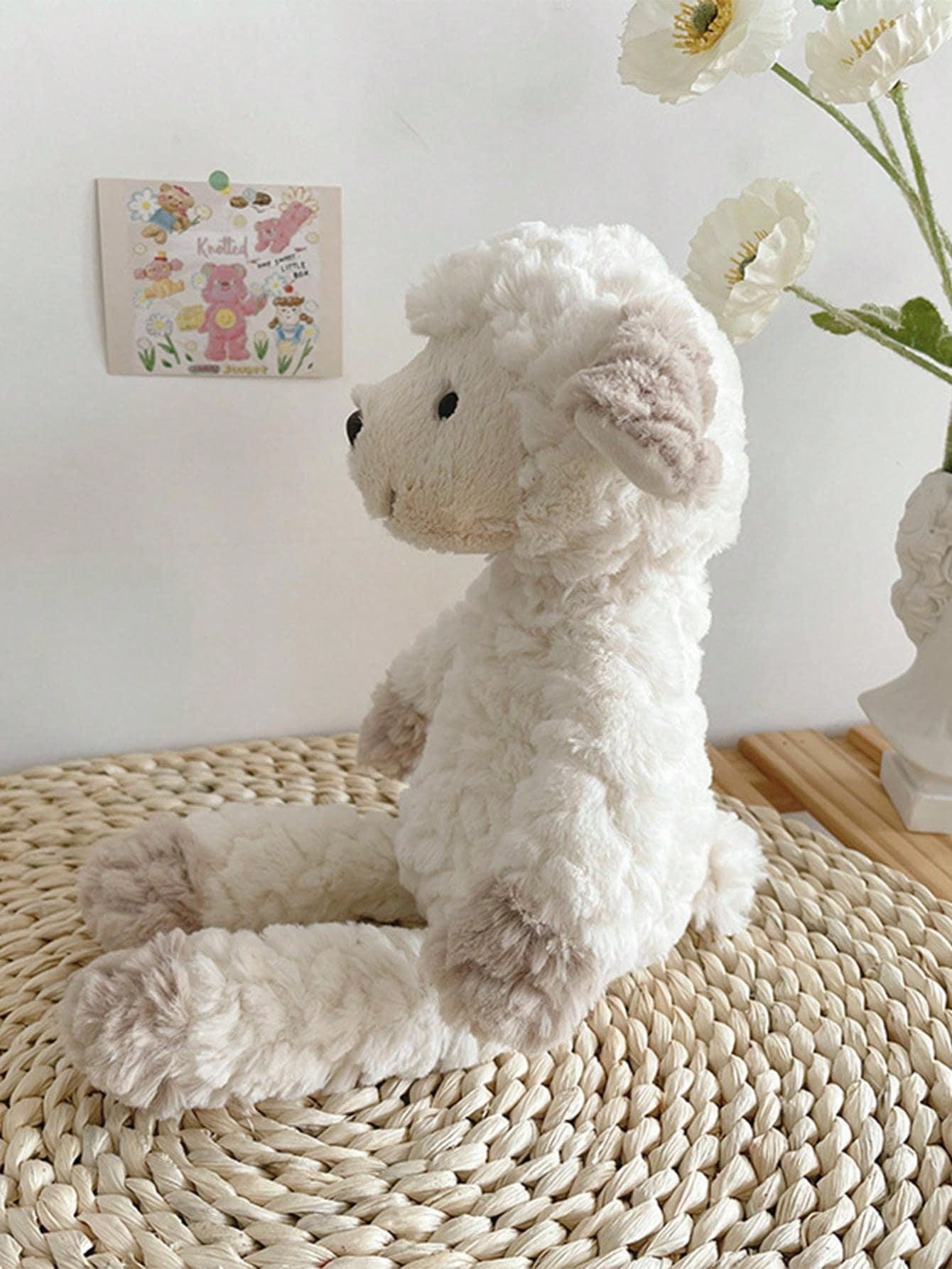 13.77in Lamb Plush Toys Cuddly Fluffy Sheep Toy Plushies Nursery Soft ...