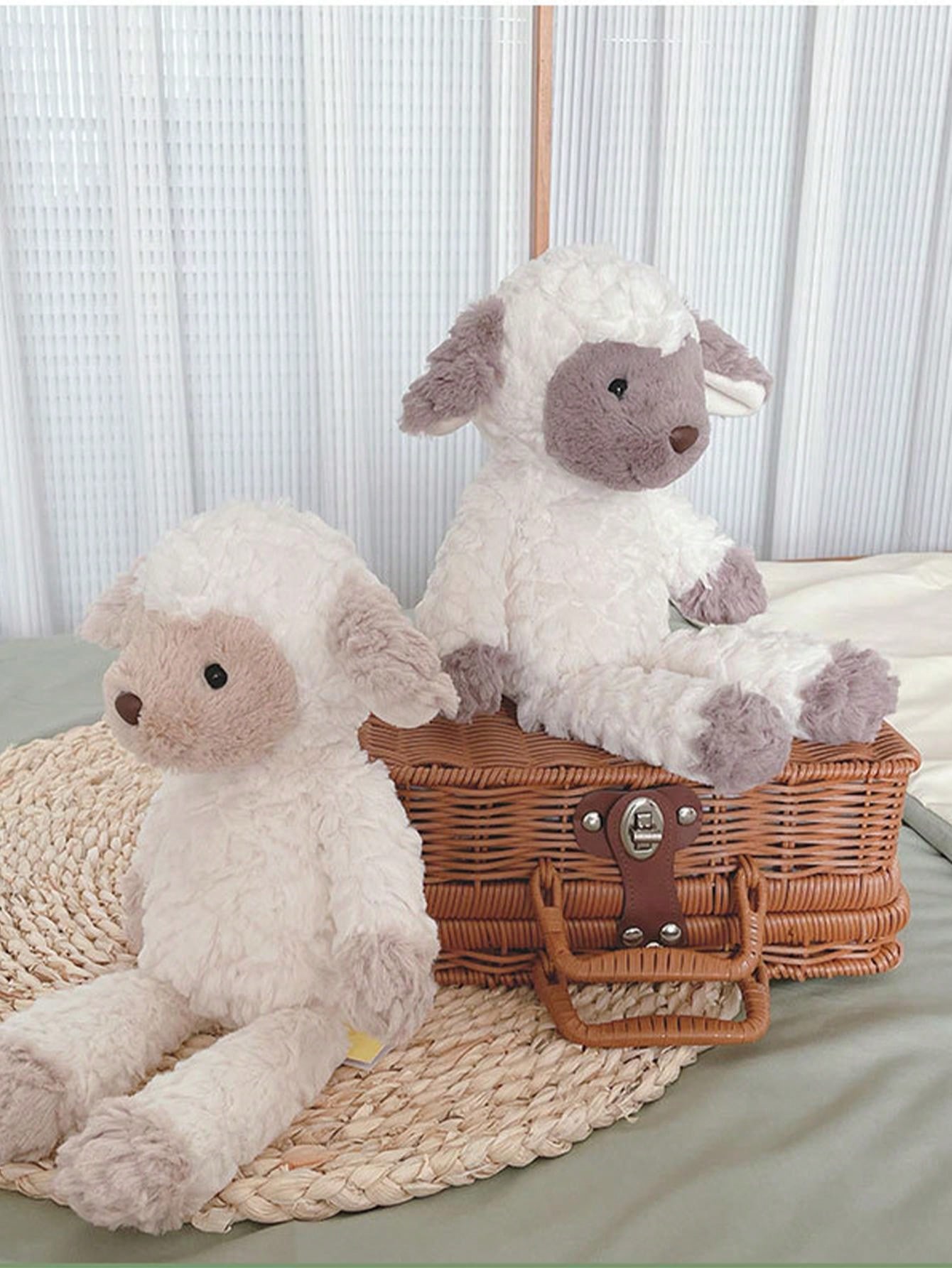 13.77in Lamb Plush Toys Cuddly Fluffy Sheep Toy Plushies Nursery Soft ...