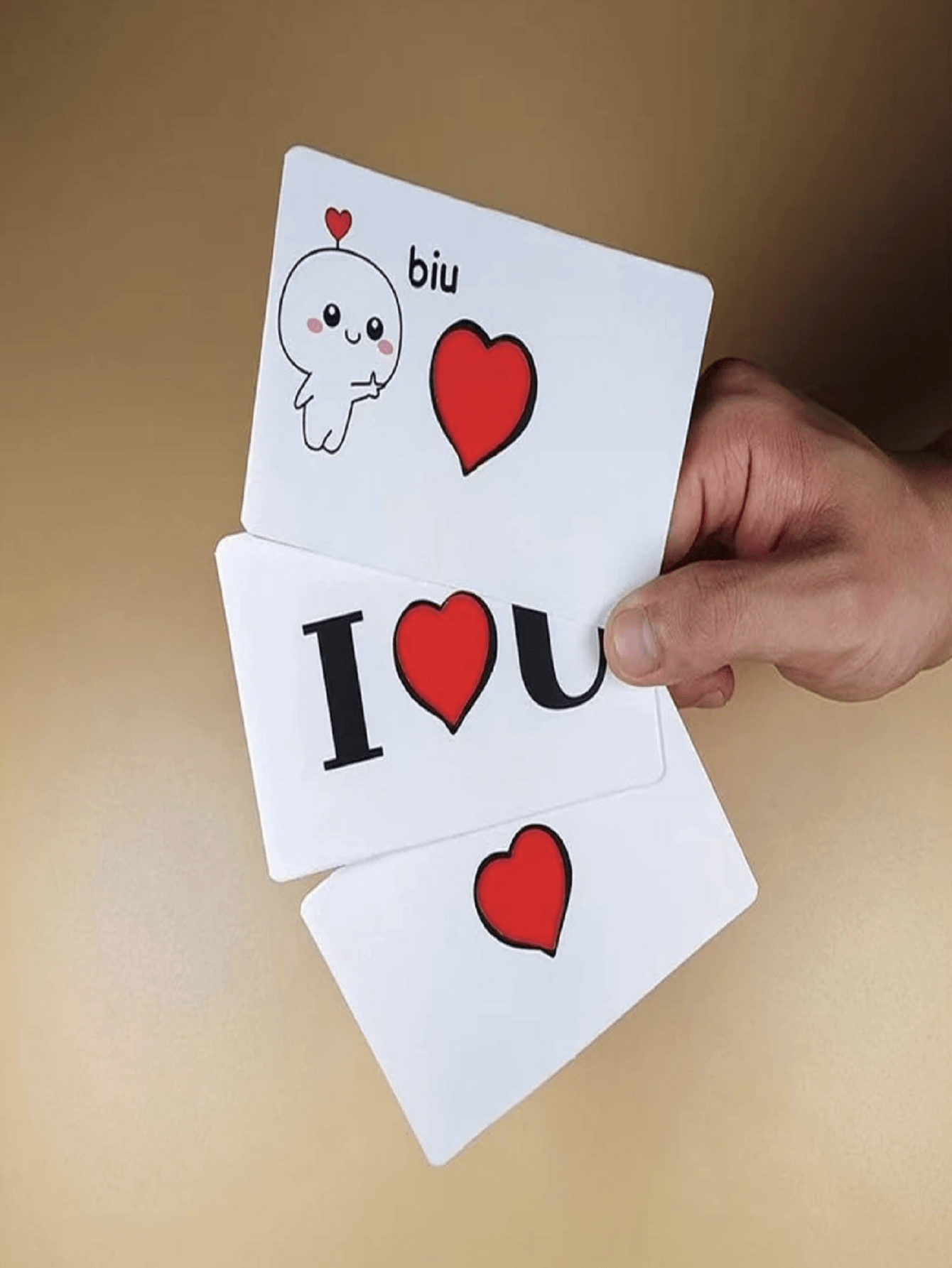 1 Set Finger Flicking Heart Shaped Color Changing Cards, 3pcs Randomly ...