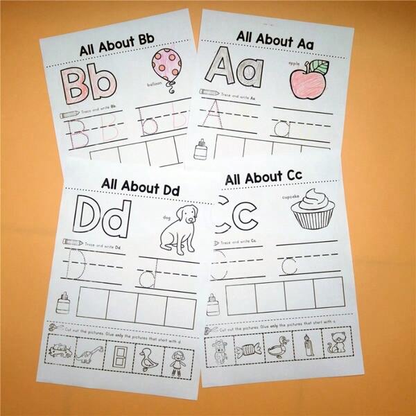 Alphabet Worksheets 26 Letters From-A-to-Z Practice Paper Preschool ...