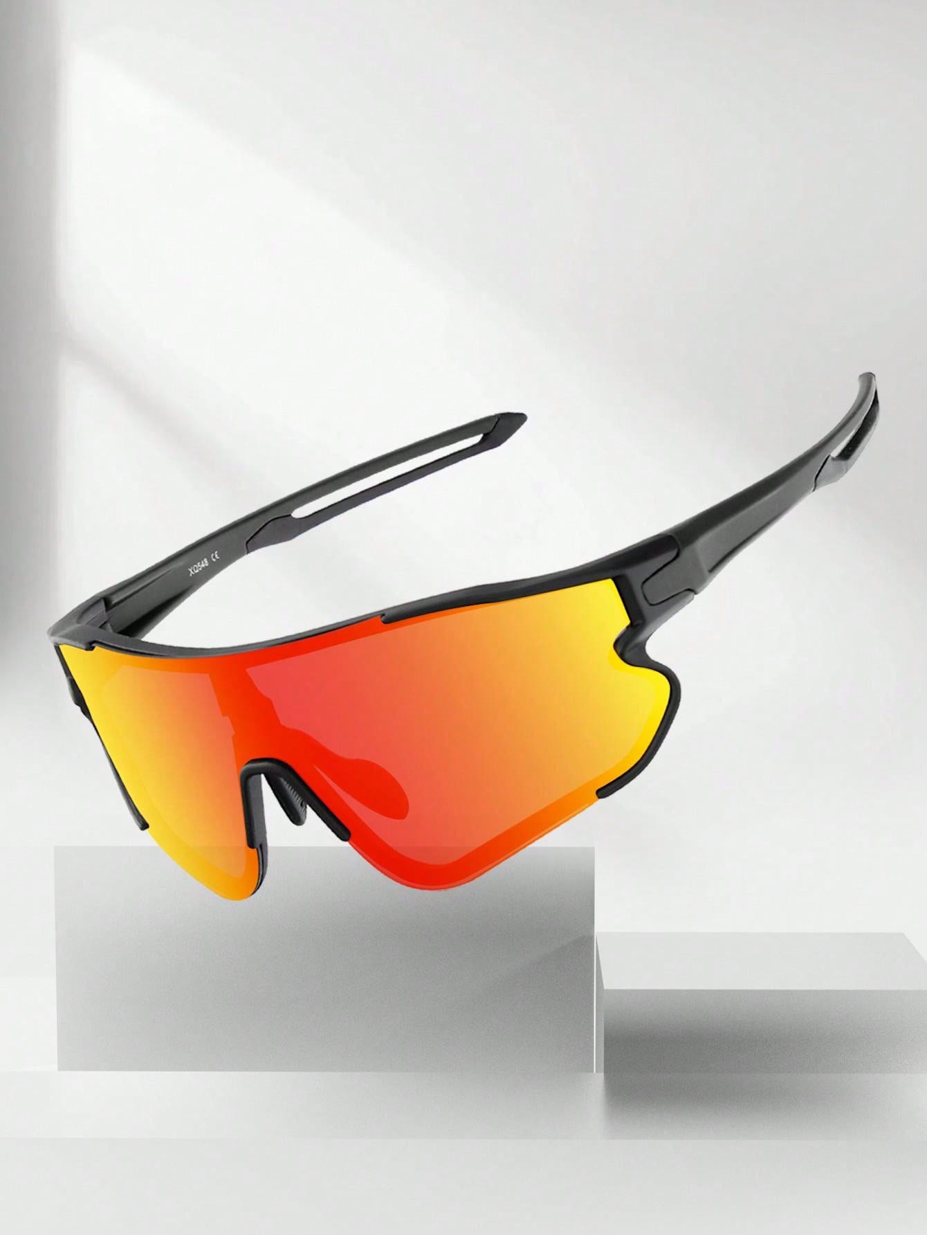 Sand Black Frame Red Lens Sunglasses | SHEIN USA