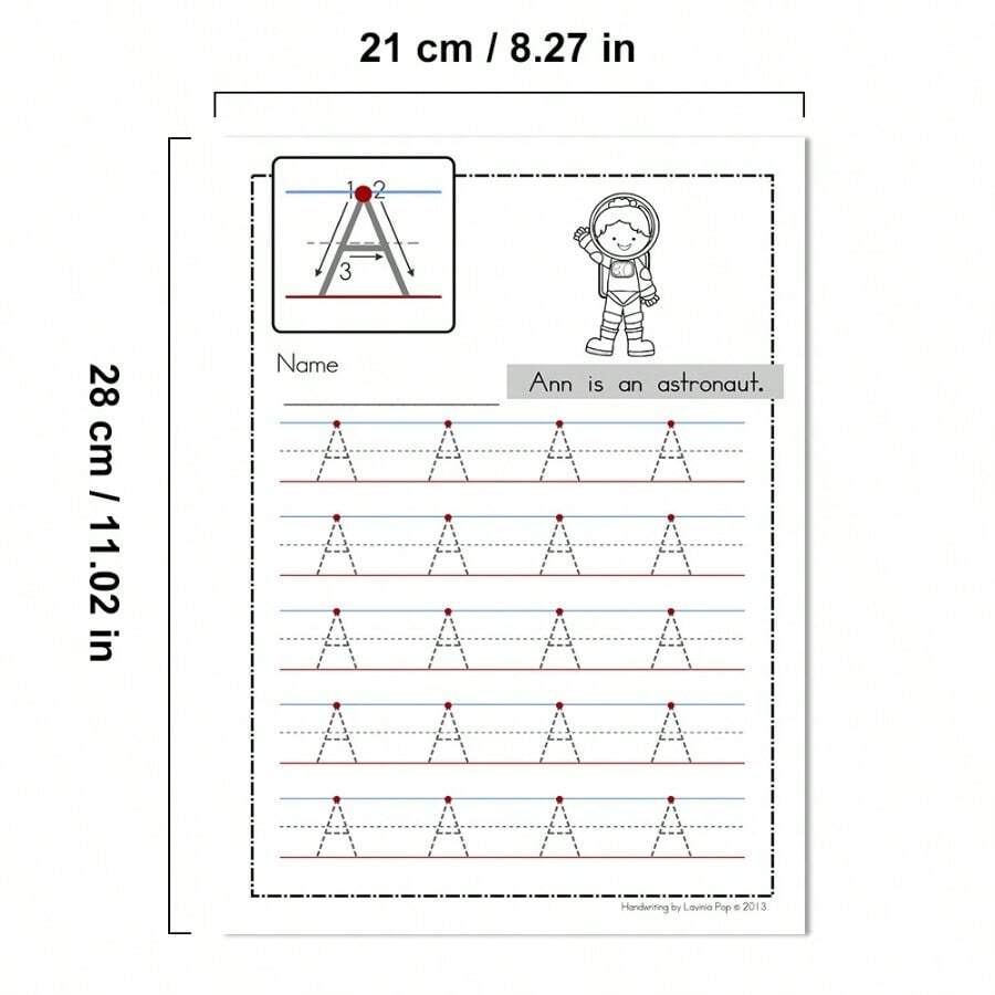 52 Pages A-Z Alphabet ABC Letters Practice Paper Preschool learning ...