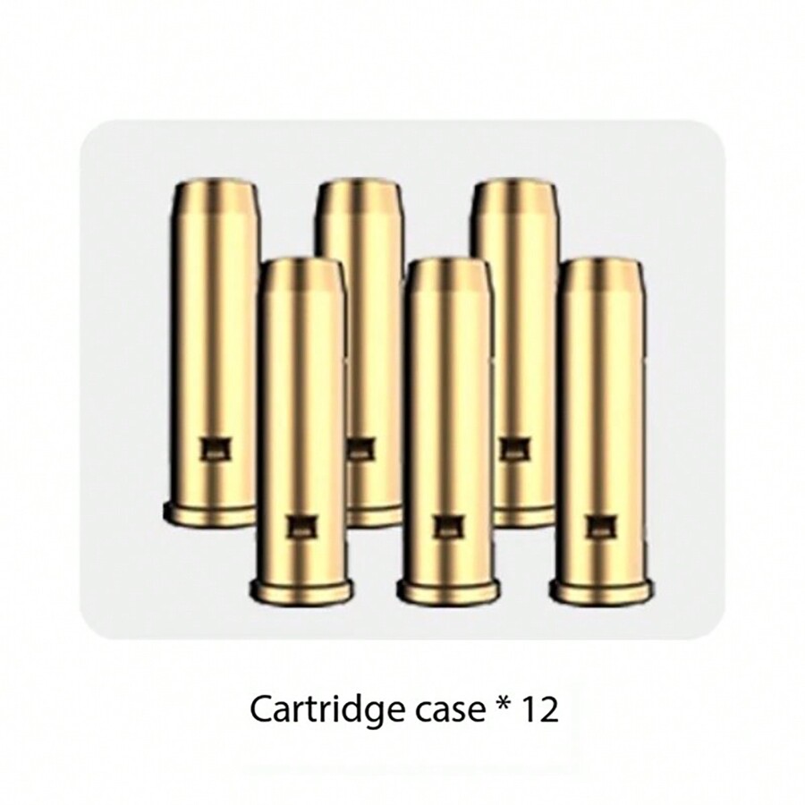 12pcs Revolver Shaped Bullet Shells For Double Action Revolver, Nylon ...