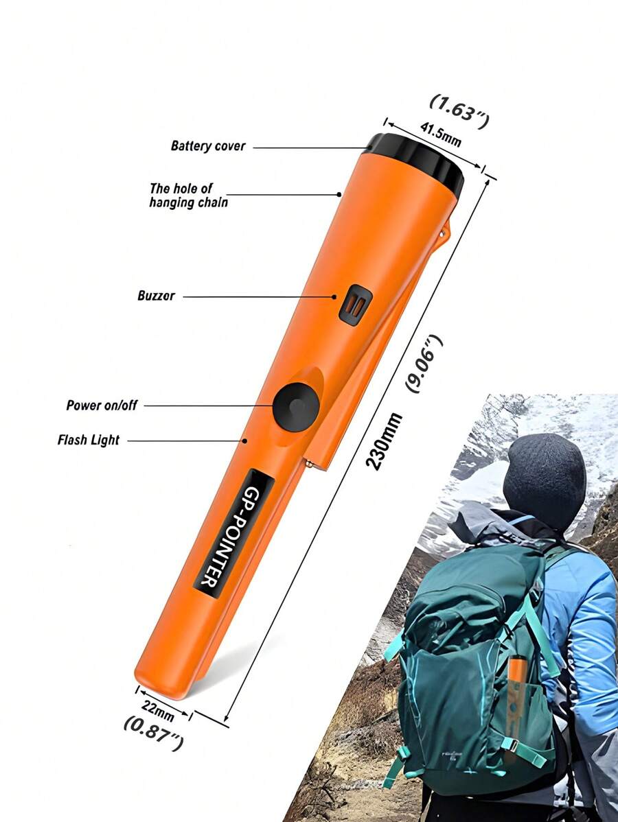 1pc Metal Detector, Waterproof Professional Pinpointer 360° Metal ...