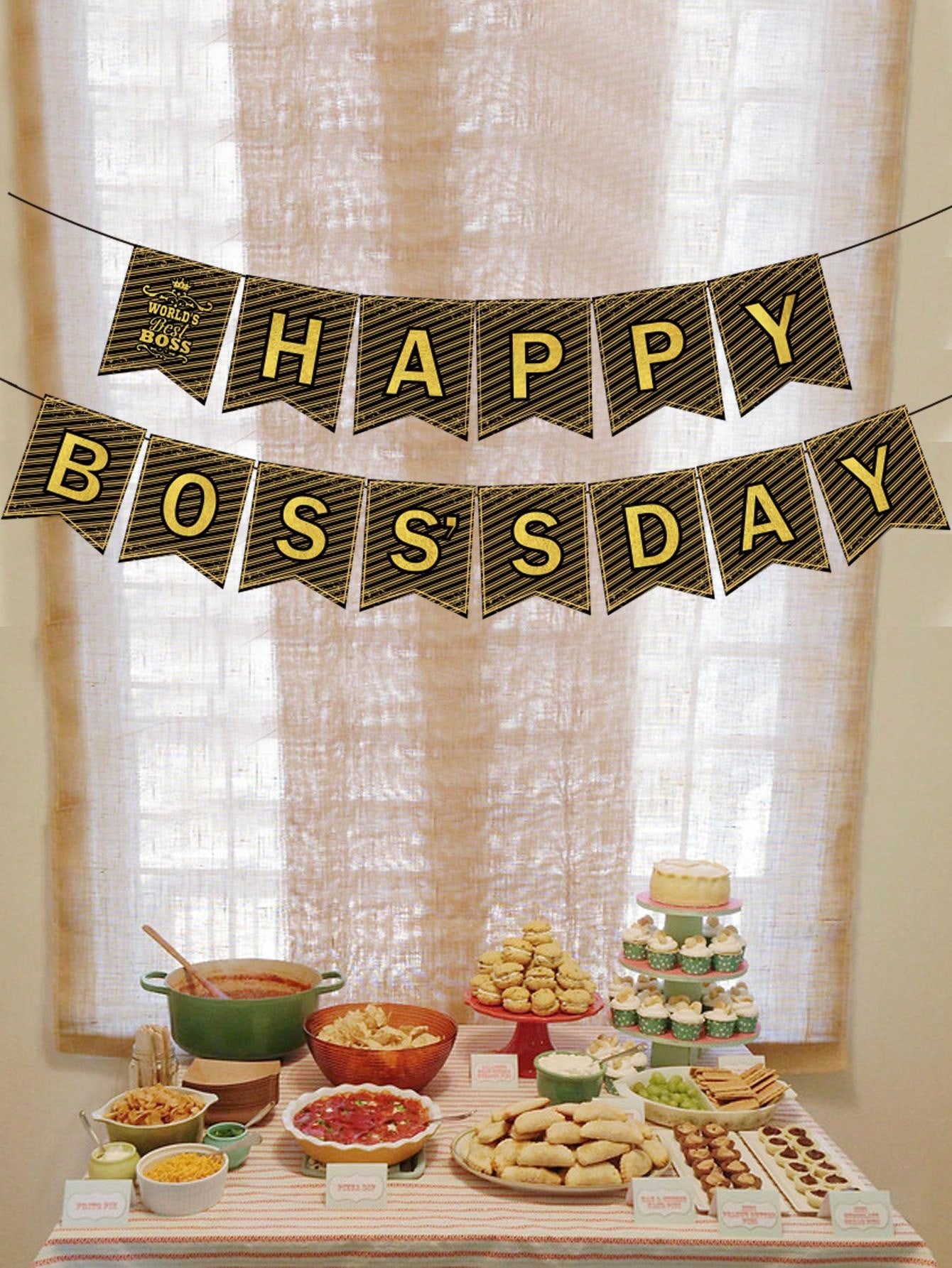 1 Pc Boss Day Decorations For Office Happy Boss Day Banner Happy Boss ...
