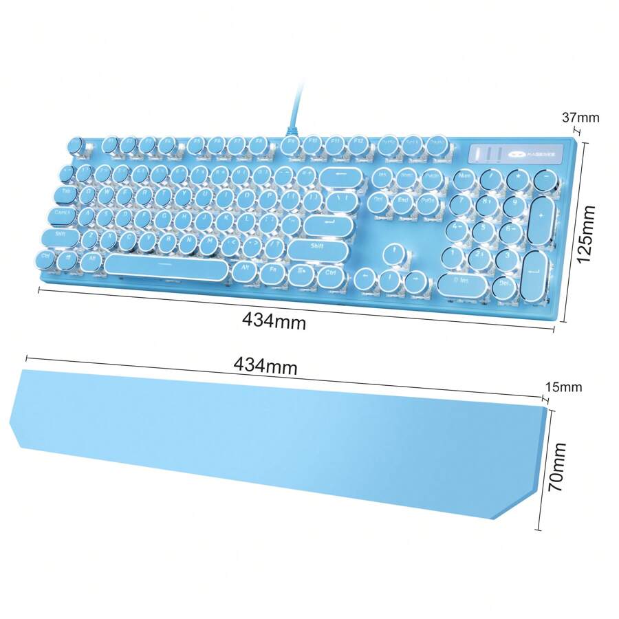 MageGee Typewriter Style Mechanical Gaming Keyboard with Removable ...