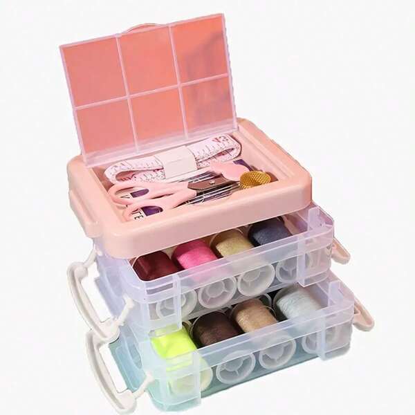30pcs Household Sewing Thread Box Set With Needles And Thread | SHEIN USA