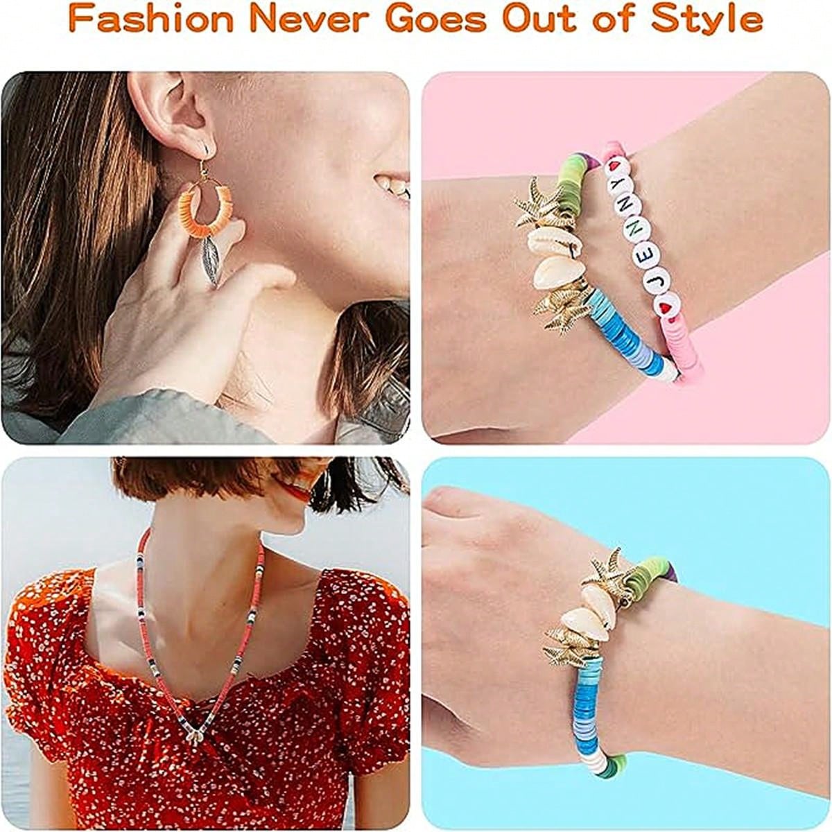 1Box/28 Grids Fun And Easy DIY Bracelet Making Kit - Includes Polymer ...