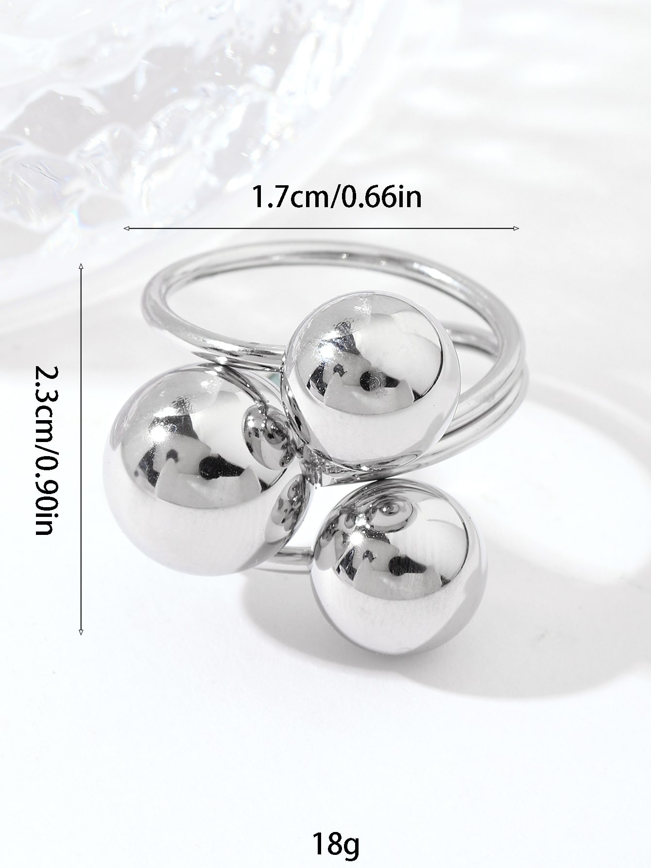 1pc Titanium Steel Ball Ring | SHEIN USA
