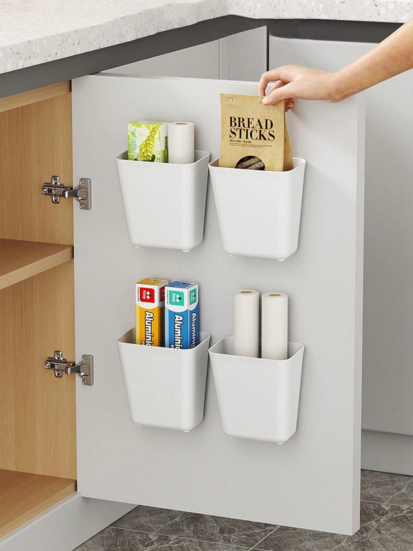 1 Piece Kitchen Cabinet Universal Storage Box, Wall-mounted Storage Box ...