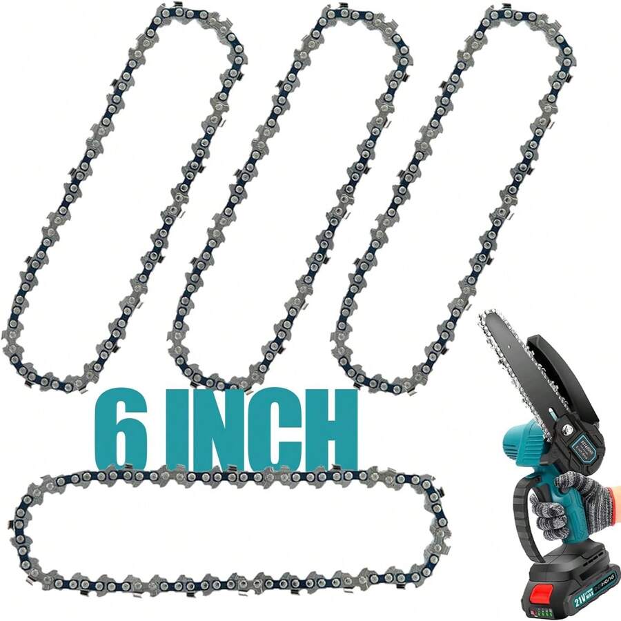 6 Inch Mini Chainsaw Chain Replacement, Chains for Cordless Electric ...