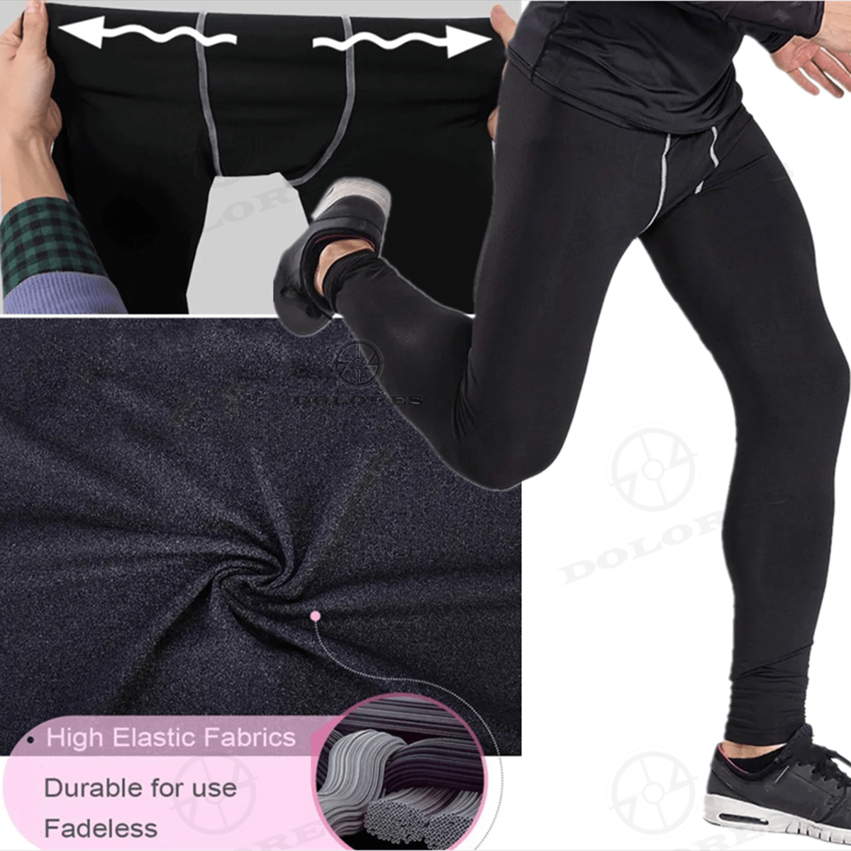 Lycra leggins Deportiva Apretado Pantalón Hombre Secado Rápido Negro ...