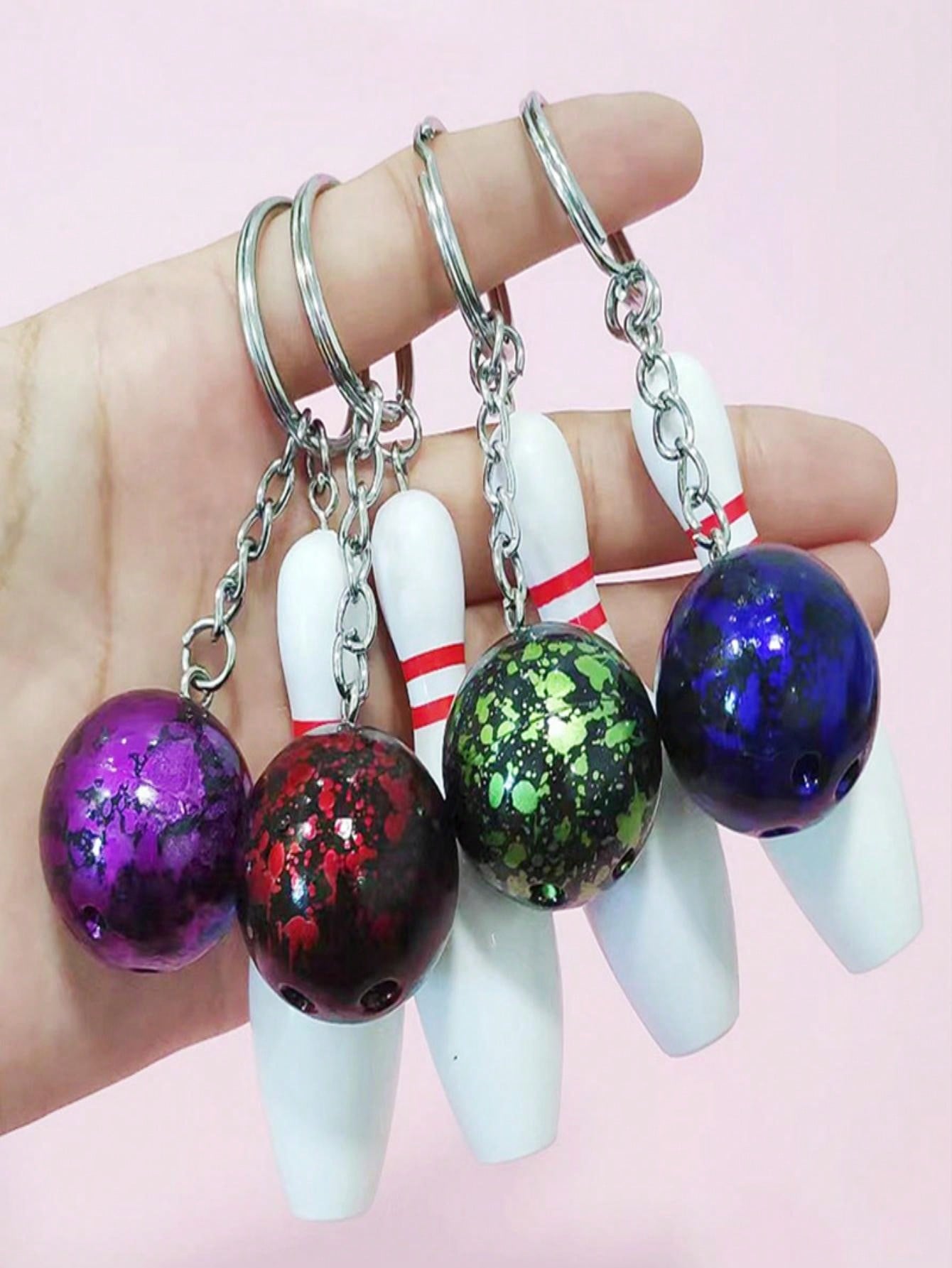 1pc New 2023 Bowling Ball Shaped Keychain With Creative Miniature ...