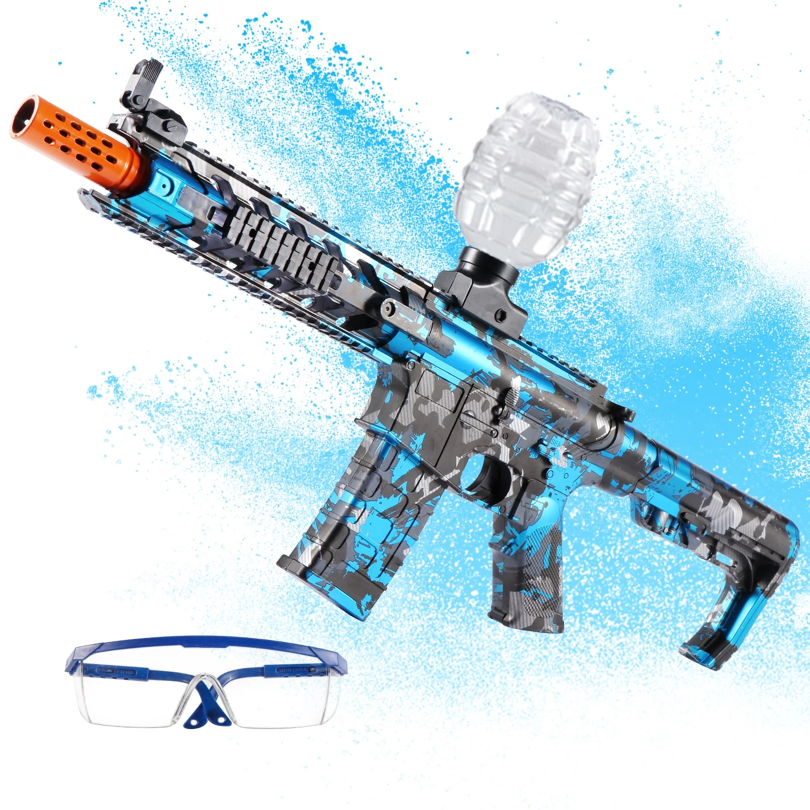 Electric M4 Blaster Gun Toys, Metallic Finish, Rechargeable Battery ...