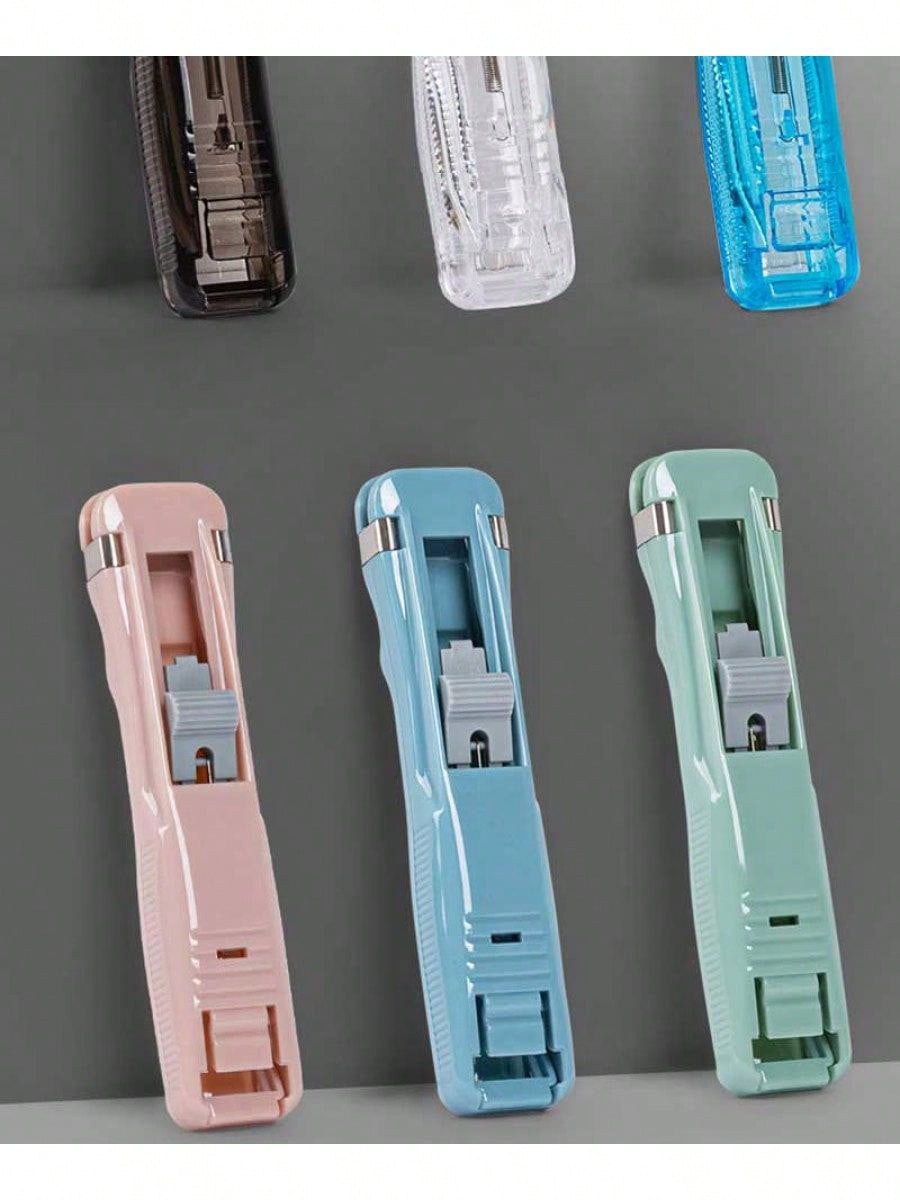 Mini Traceless Reusable Hand Clamp Push Stapler Paper Book File Office ...