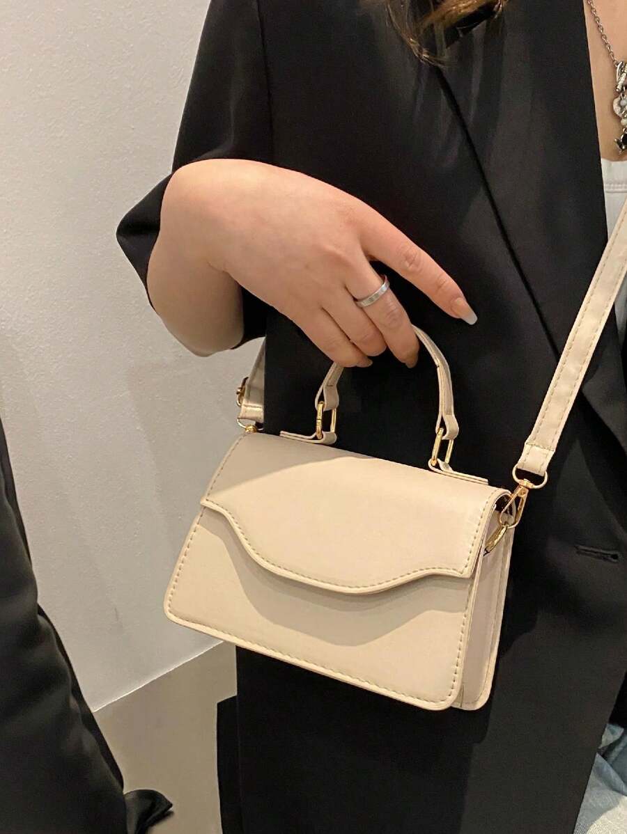 Women's Pretty Mini Pu Handbag, Crossbody Bag With Magnetic Flap, Top ...