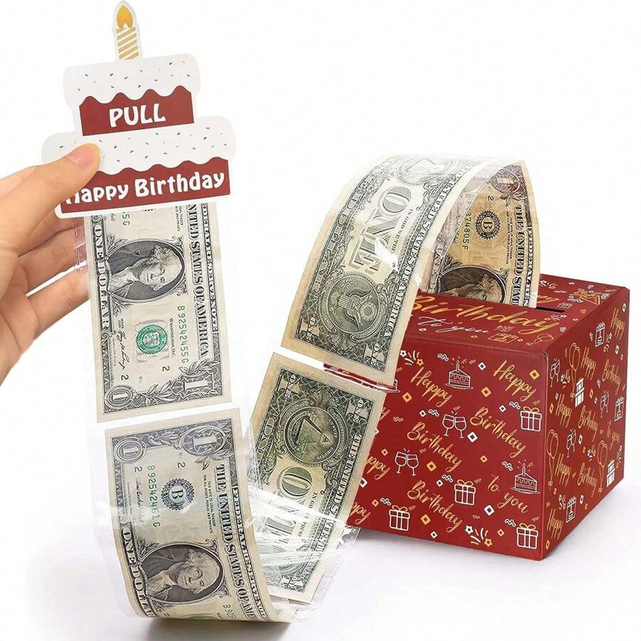 4pcs/set Red Surprise Cash Draw Box Party Decoration Lucky Draw Lottery ...