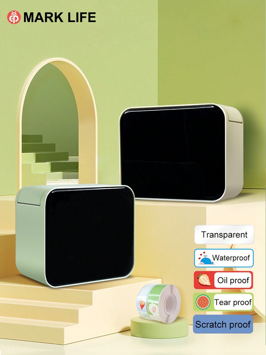 Marklife P15 Mini Label Printer Wireless Thermal Label Portable Printer Self Adhesive Name ...