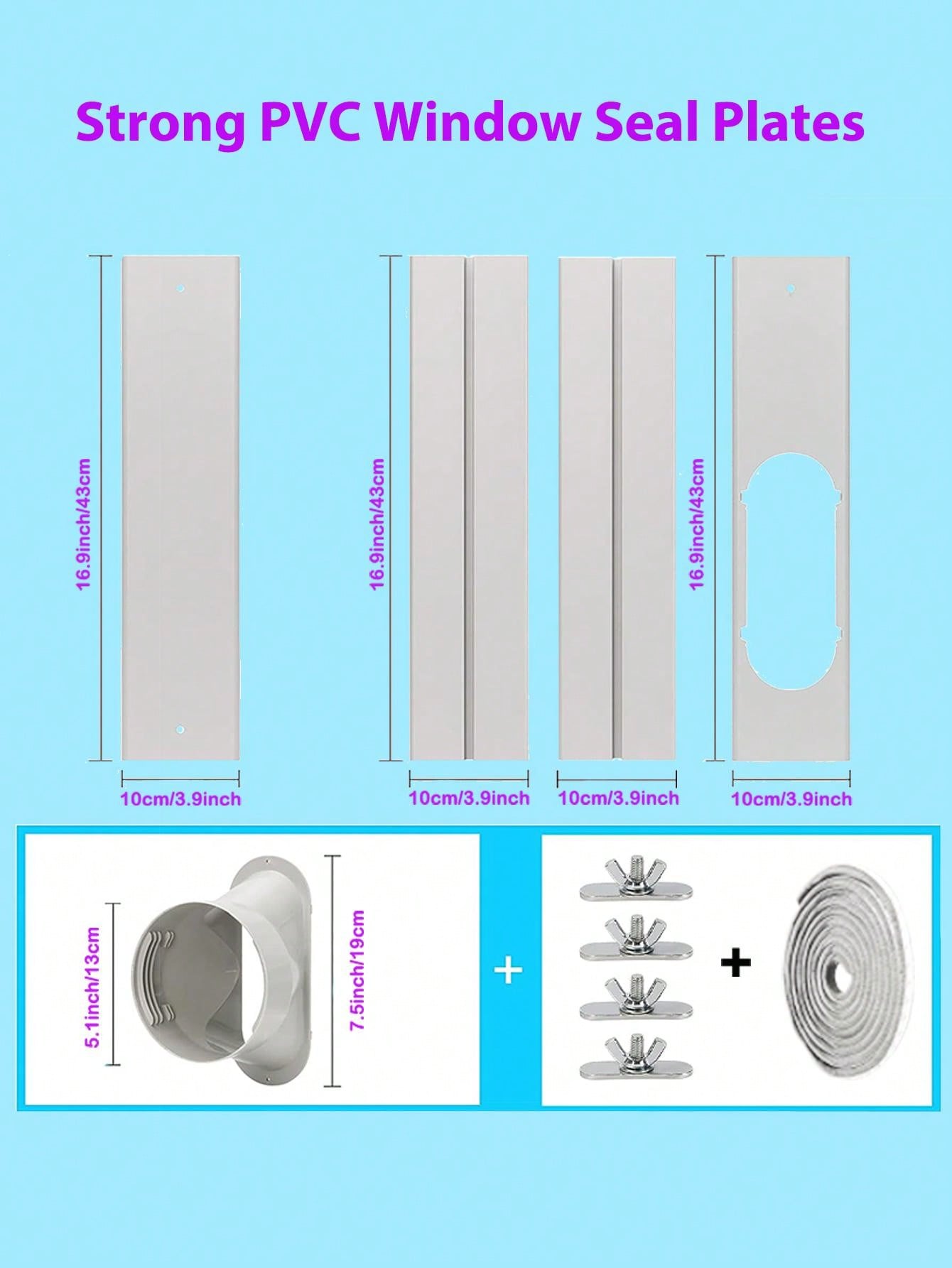 Portable Air Conditioner Universal Window Seal Kit for Portable Air ... Portable Air Conditioner Universal Window Seal Kit for Portable Air ...