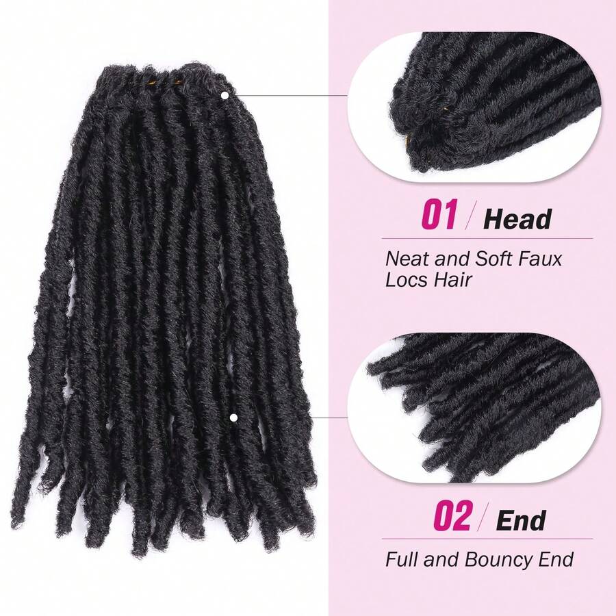 120 Strands 6 Packs Goddess Locs Crochet Hair Pre-Looped Dreadlock ...