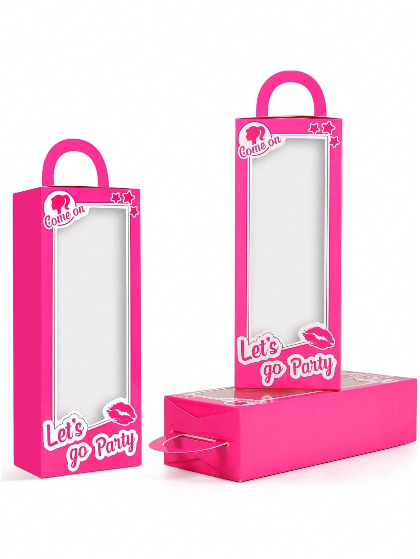 Pink Doll Party Favor Boxes Doll Props Hot Pink Gift Box Goodie Bag ...