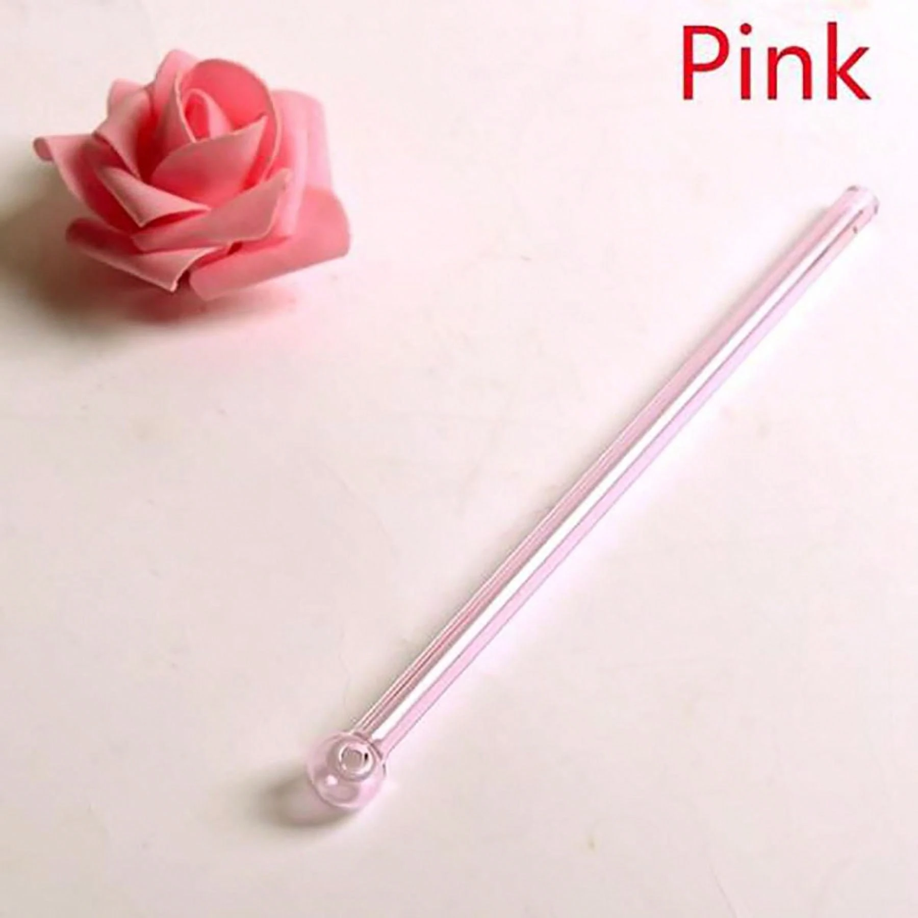 New Glass Straw Boba Tea Round Straw Adult Colorful High Borosilicate ...