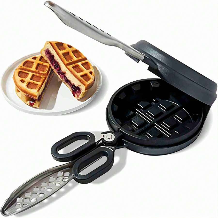 YONGSTYLE Stuffed Waffle Iron, Waffle Maker, Dual Nonstick Pans, Cool ...