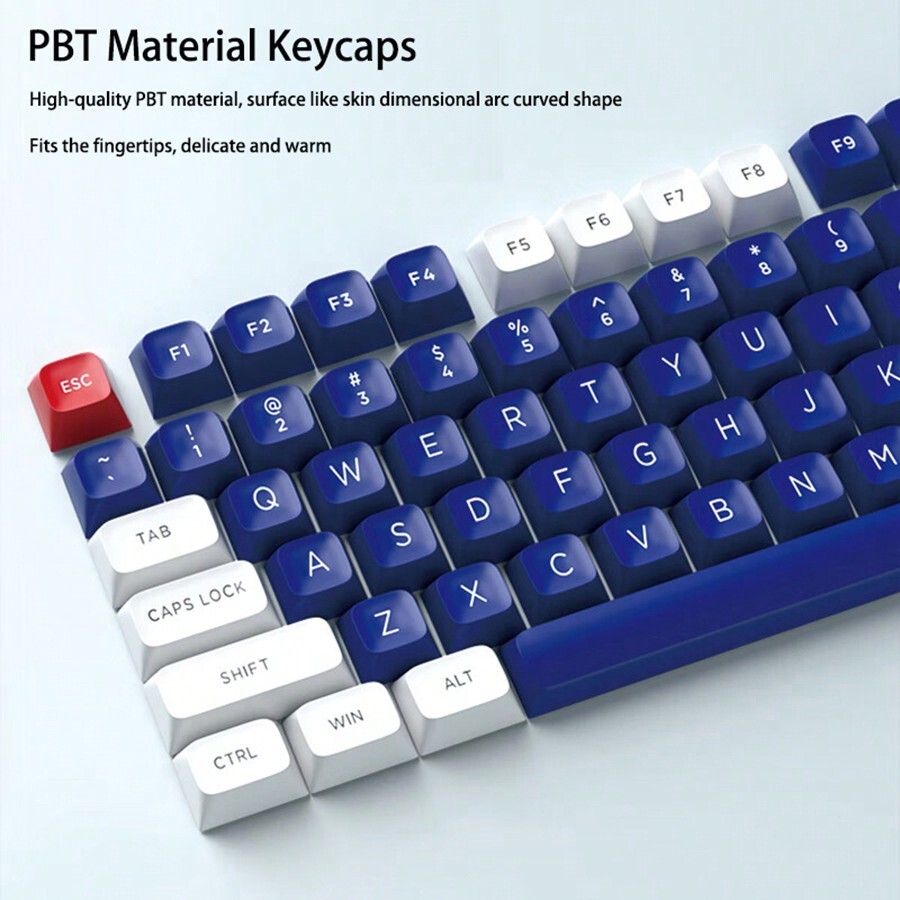 MageGee PBT Glossy Keycaps 150 Keys Color Blocking Customized ASA Height Keycaps Profile Custom ...