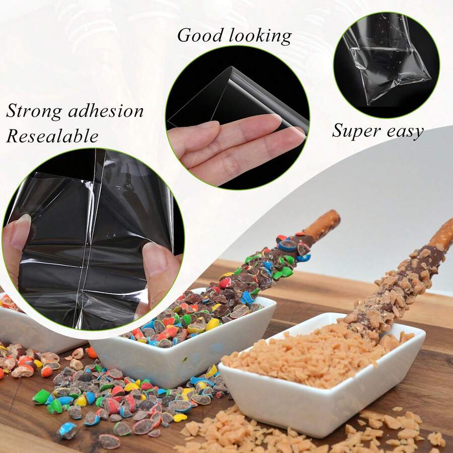 100 Pcs 2''x10'' Pretzel Rods Bag Cellophane Bags Candy Snack Treat ...
