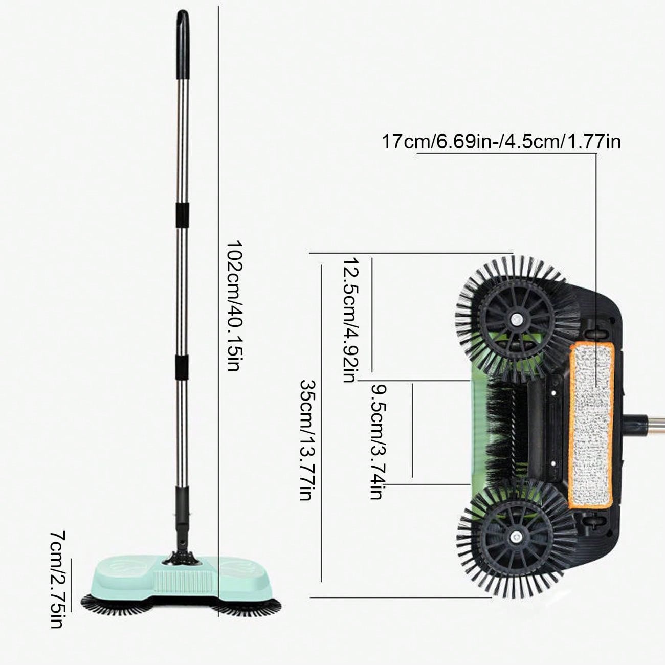 Hand-push Sweeping Machine, Home Lazy 3-in-1 Vacuum Cleaner, Floor ...