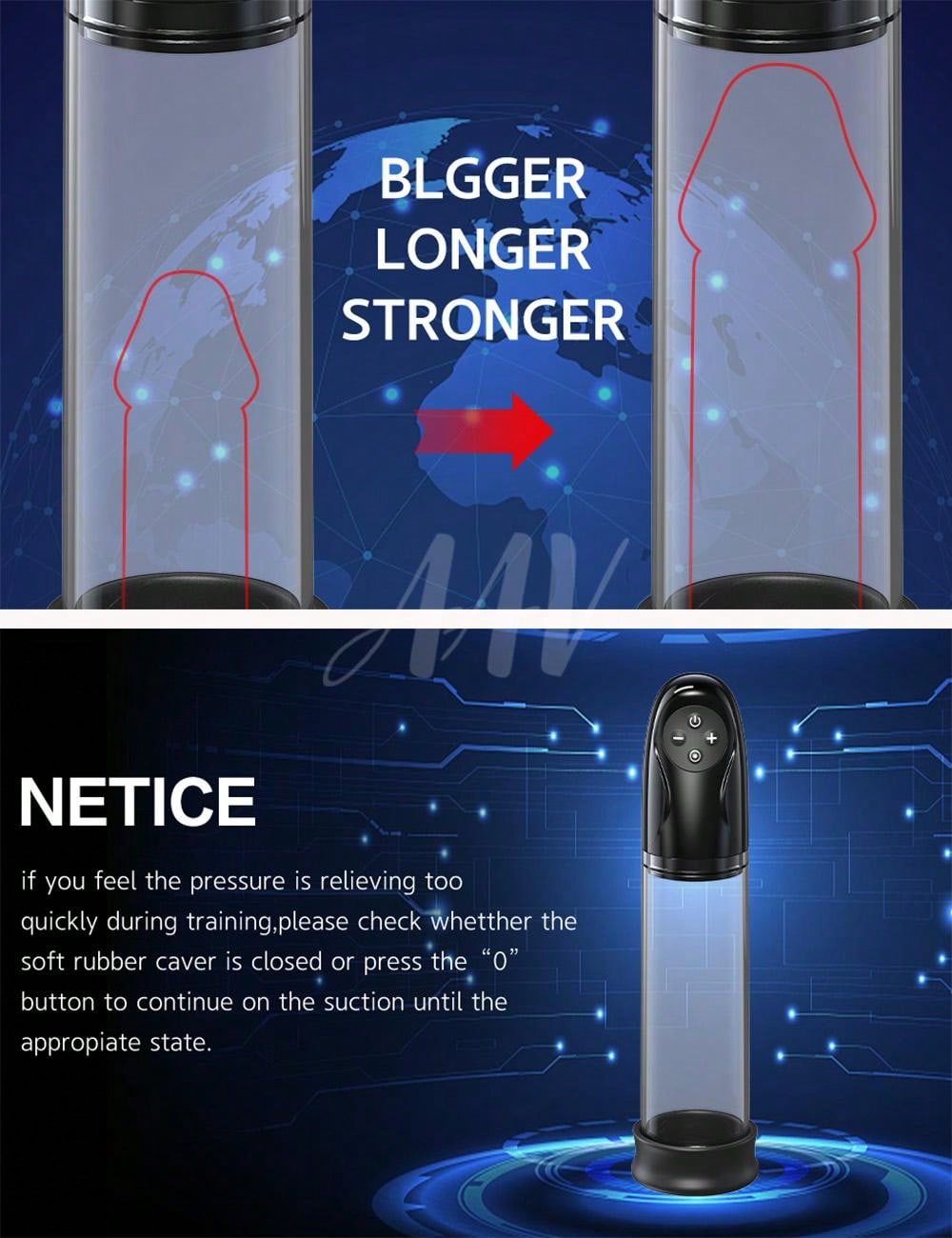 Electric Vacuum Vibrating Pump - 6 Suction and 9 Vibration Intensities ...