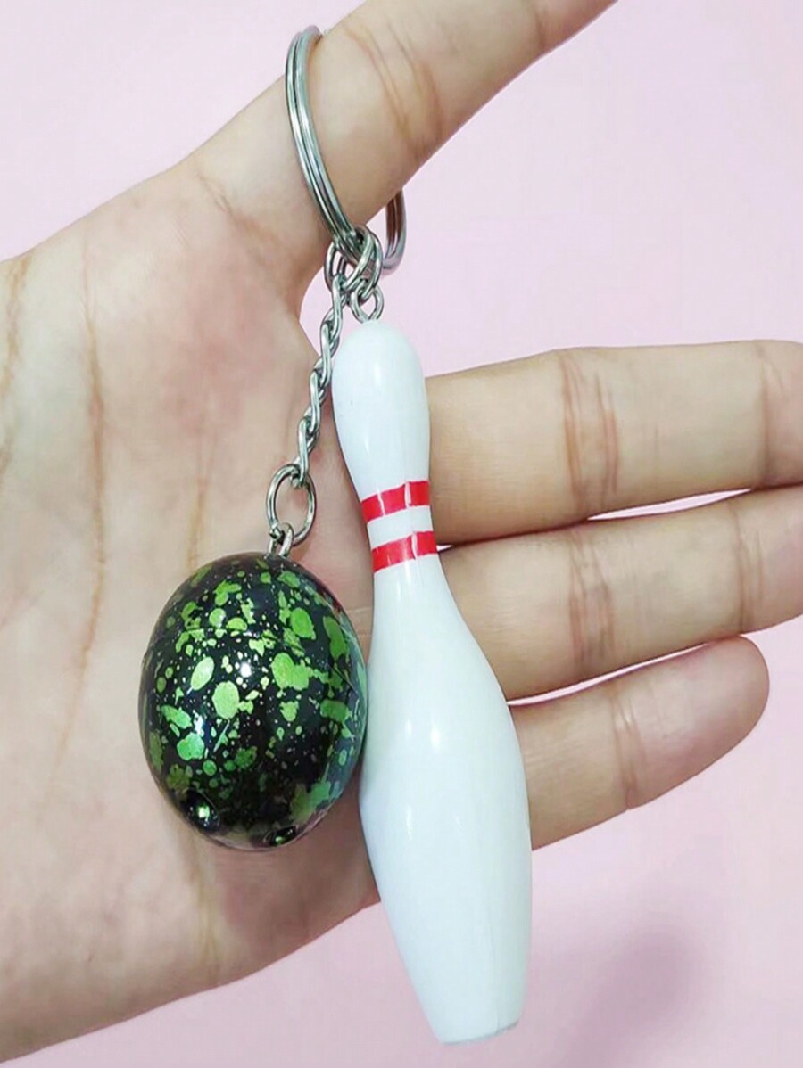 1pc New 2024 Bowling Keychain Pendant, Creative Mini Bowling Keychain ...