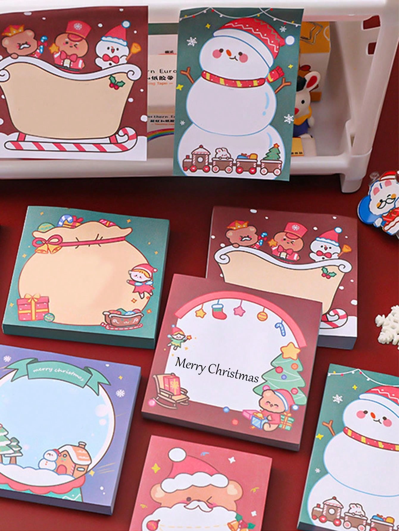 100 cartoon Christmas gifts Christmas Snowman Post-it notes Student ...