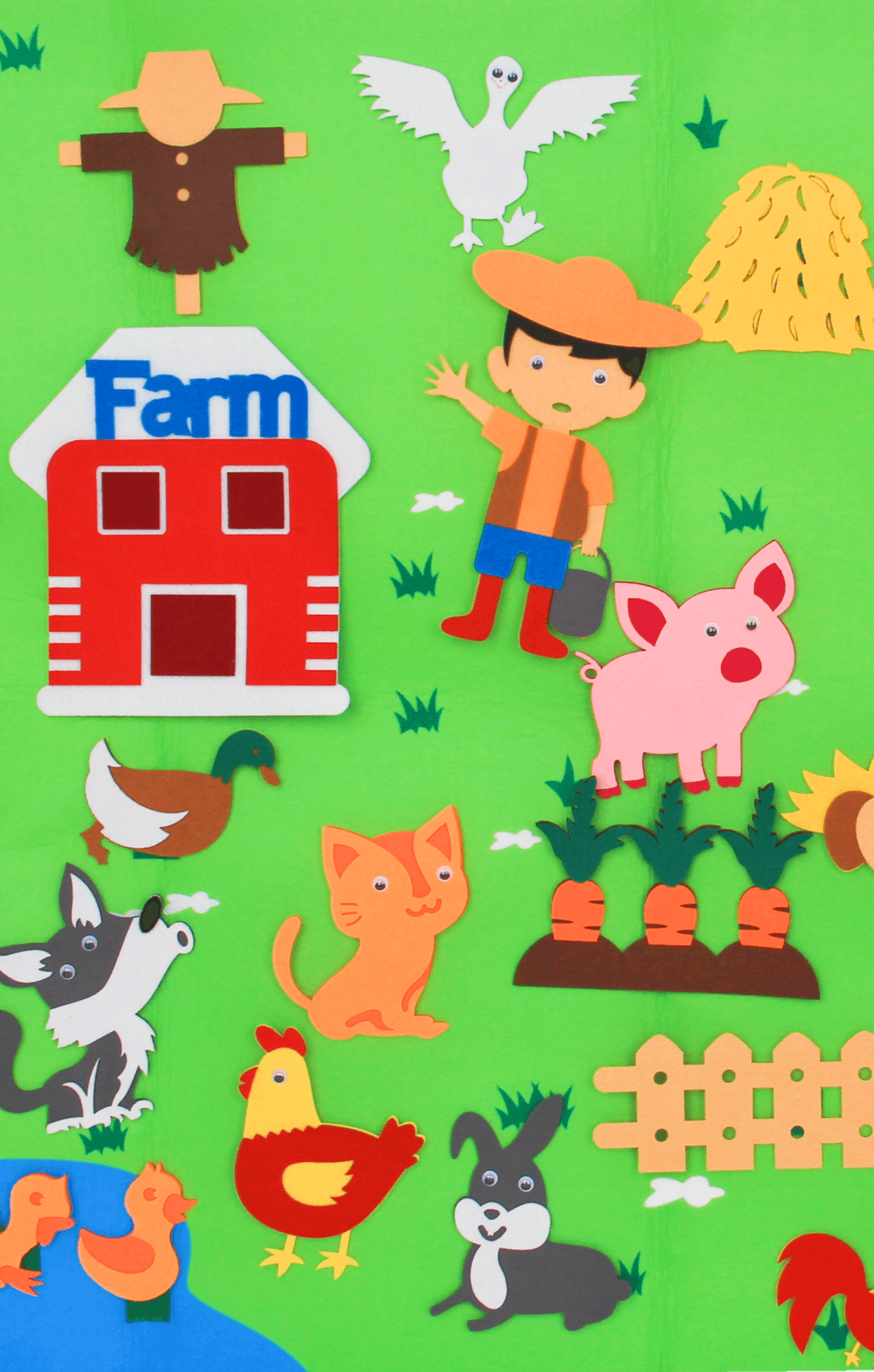 Farm Animals Felt Story Board Set Farmhouse Themed Preschool ...