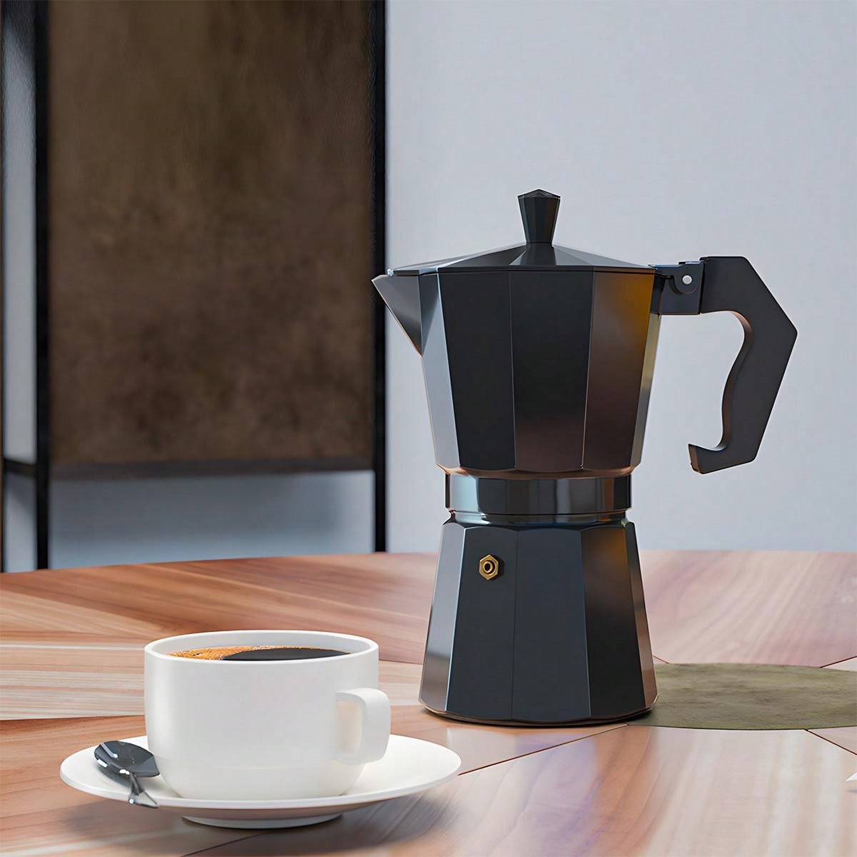 6 Cups Mocha Stove Espresso Machine For Gourmet Espresso, Octagonal Pot ...