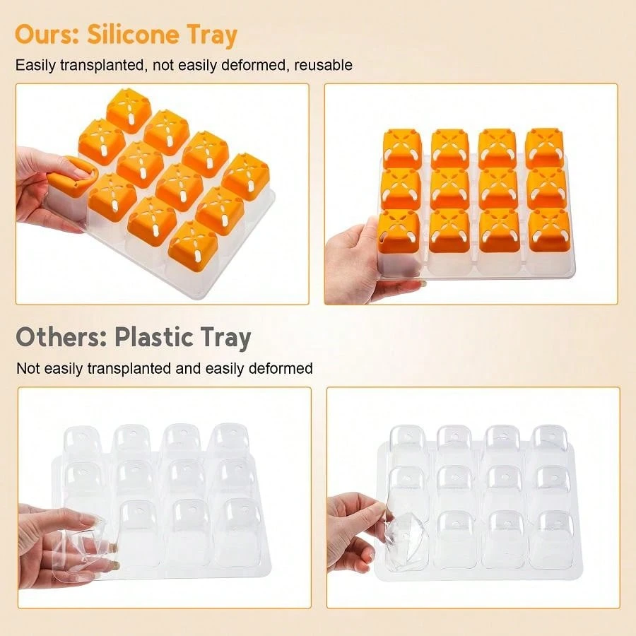 5-piece/10 piece seed entry tray Reusable silicone seedling seed entry ...